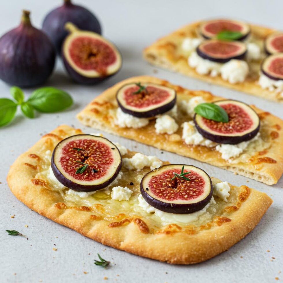 Vegetarian Fig and Goat Cheese Flatbread Recipe - Healthy Recipes